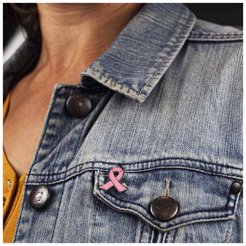 Pin's Ruban Octobre rose Couleur Dorée Pin's Ruban Octobre rose Couleur Dorée